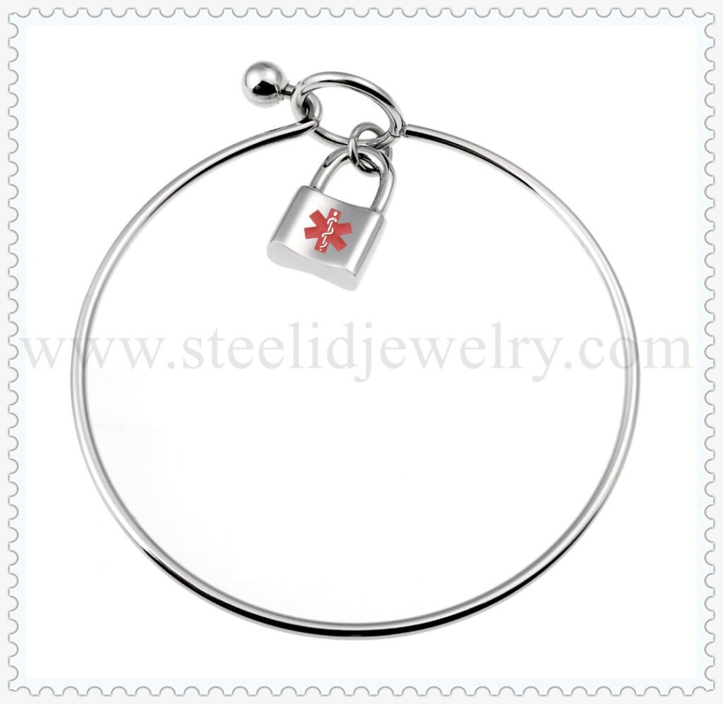 Lock Medical alert bangle-MD1614 – Design Medical ID JEWELRY